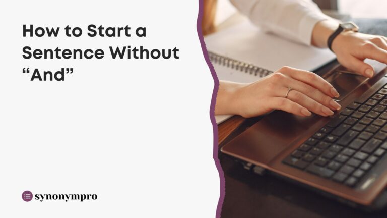 How to Start a Sentence Without “And” - SynonymPro